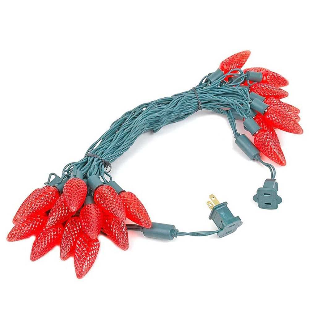 Commerical Grade LED C9 Light Sets with Red Bulbs - Novelty Lights ...