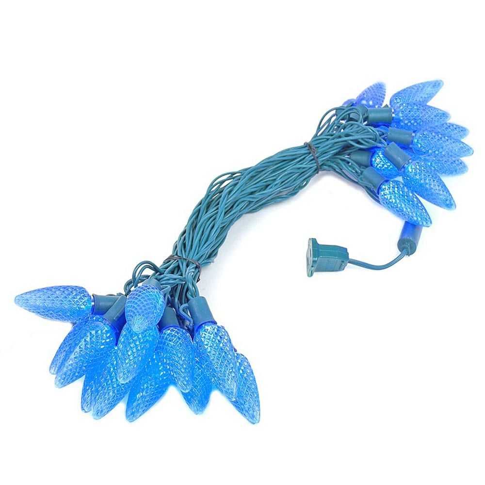 Commerical Grade LED C9 Light Sets with Blue Bulbs - Novelty Lights ...