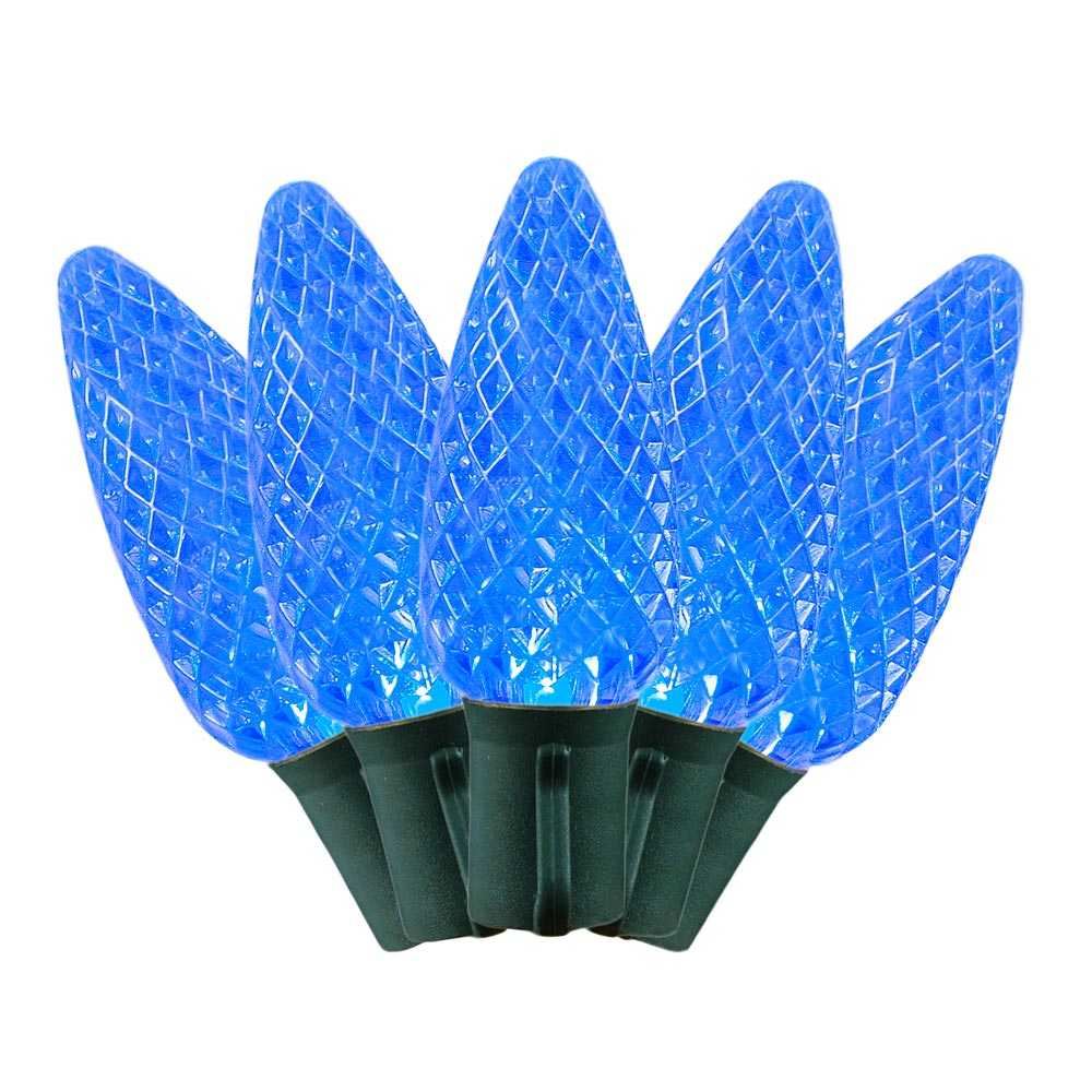 Commerical Grade LED C9 Light Sets with Blue Bulbs - Novelty Lights ...