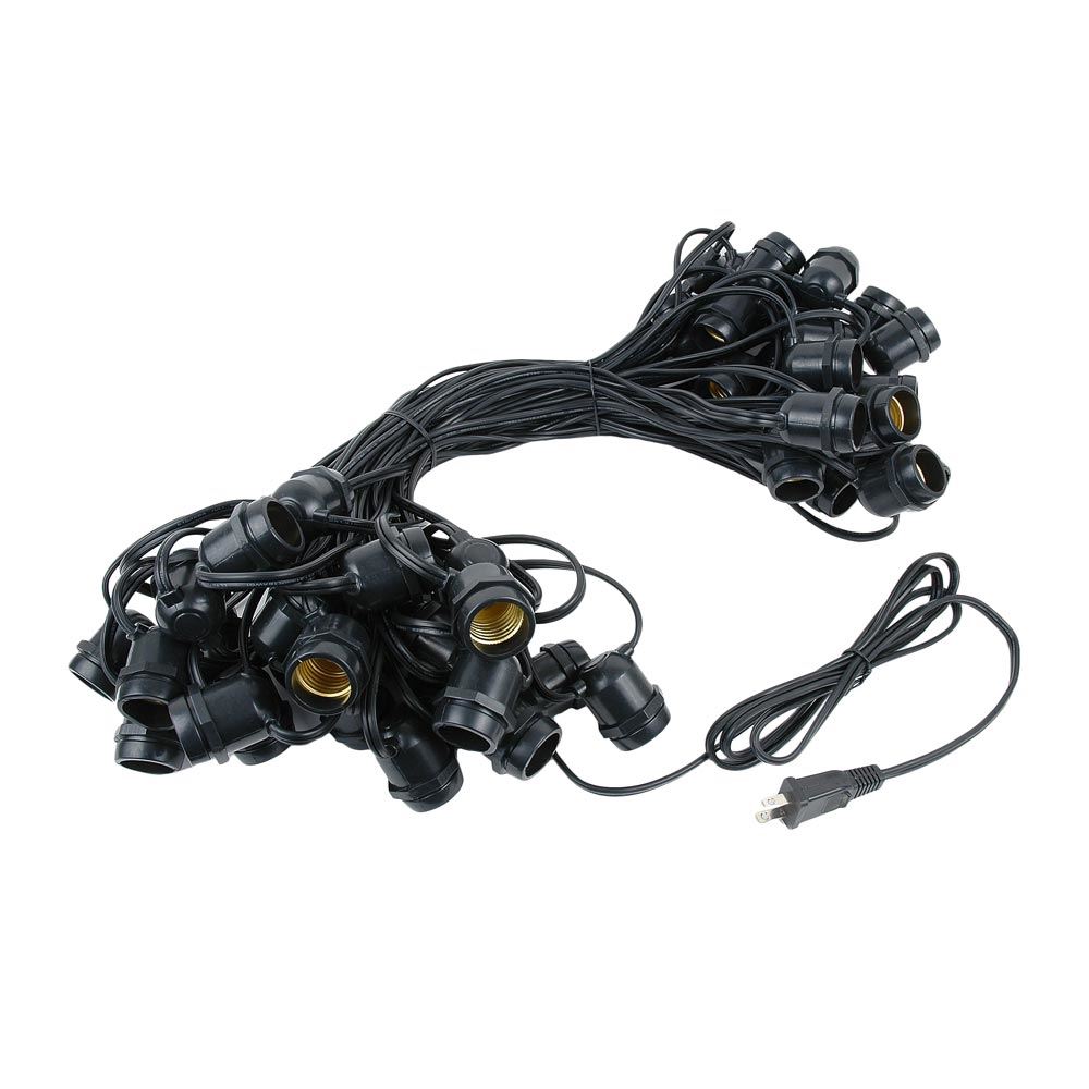 100' Commercial Light Stringer Black Wire - Novelty Lights, IncNovelty ...