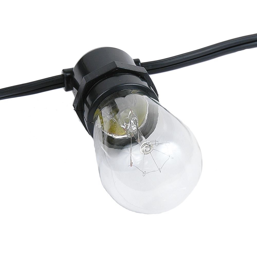 100' Commercial Light Stringer Black Wire - Novelty Lights, IncNovelty ...