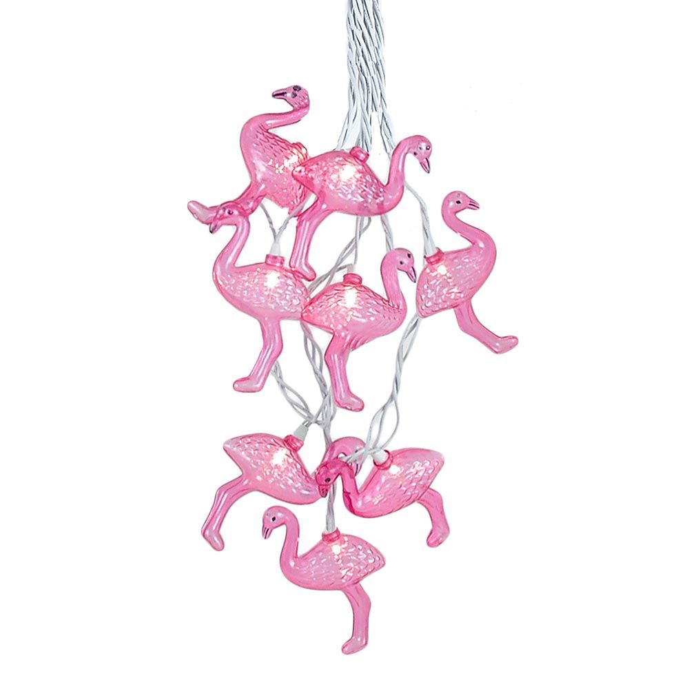 Flamingo string lights white wire - Novelty Lights IncNovelty Lights ...