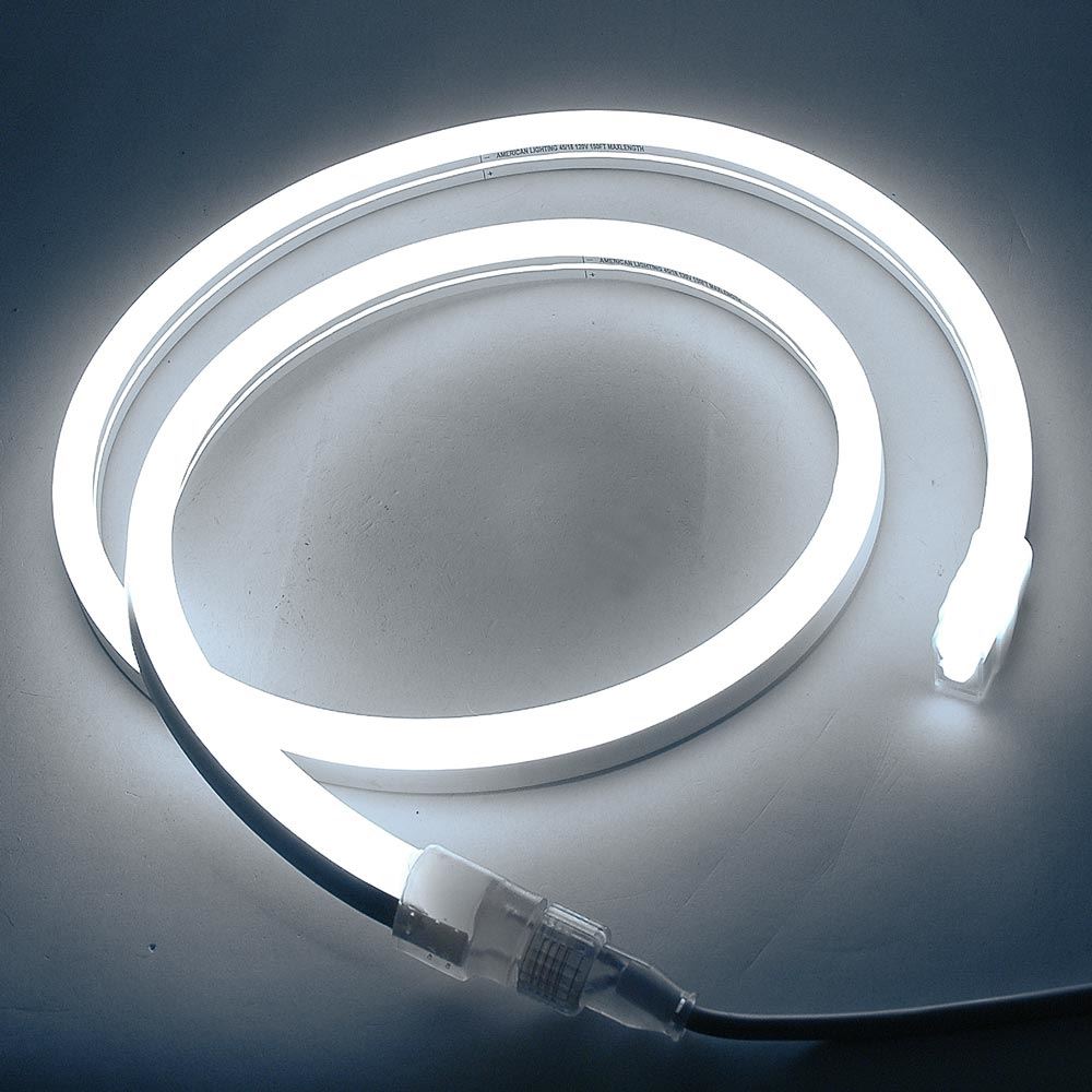 Custom Pure White LED Neon Flex Rope Light Kit 120V - Novelty ...