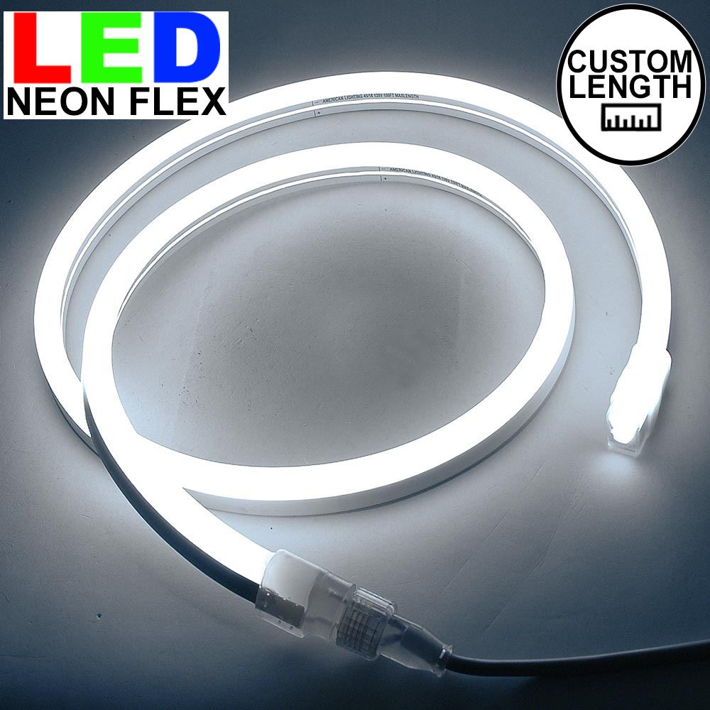 Custom Pure White LED Neon Flex Rope Light Kit 120V - Novelty ...