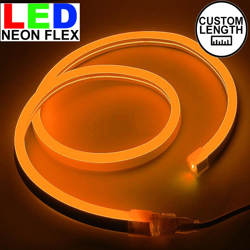 Custom Orange LED Neon Flex Rope Light Kit 120V - Novelty LightsNovelty ...