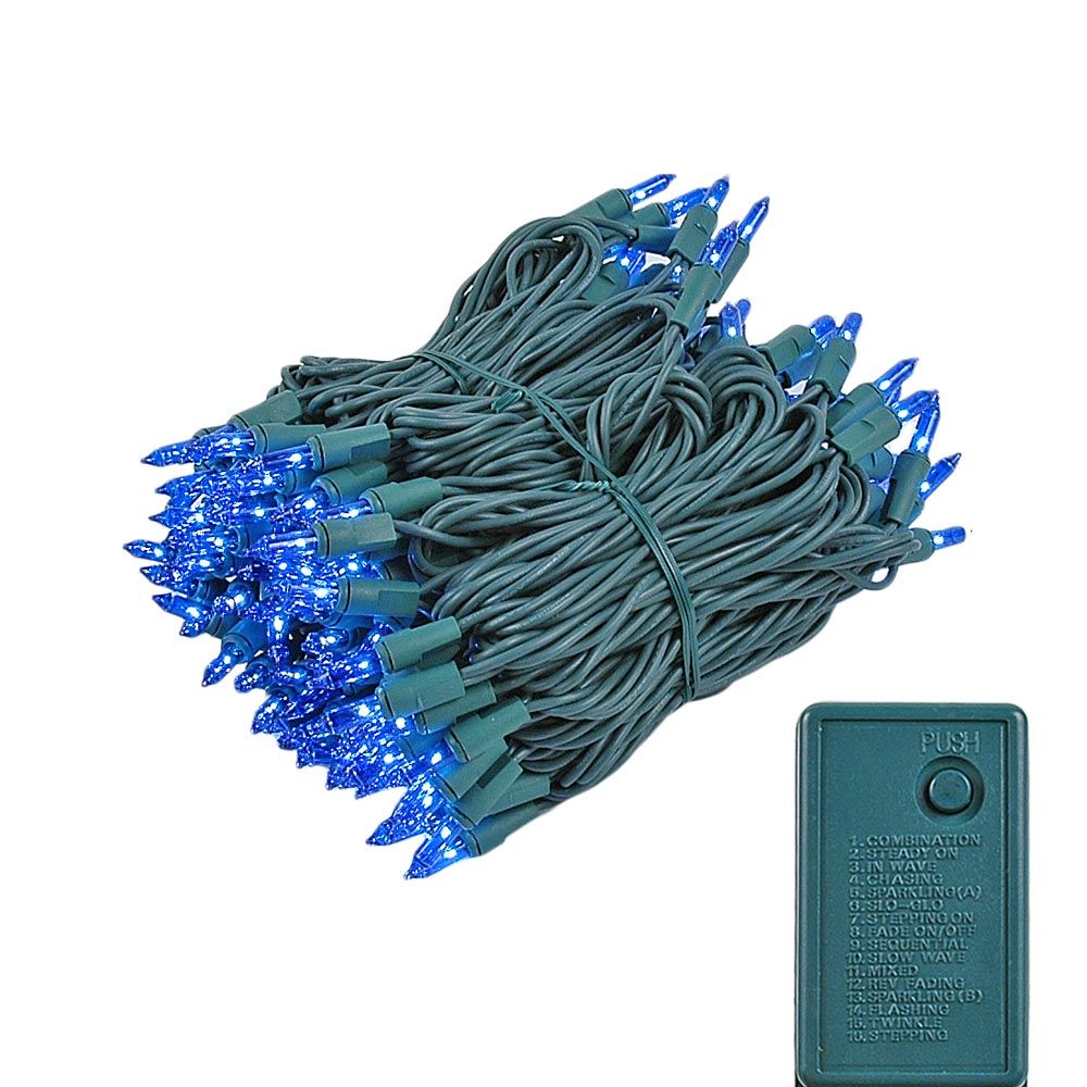 140 Light Chasing Blue Multi Function Mini Lights - Novelty Lights ...