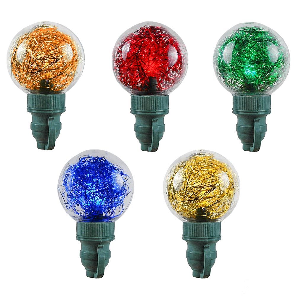 Commerical Grade LED g40 Light Sets with tinsel multi Bulbs - Novelty ...