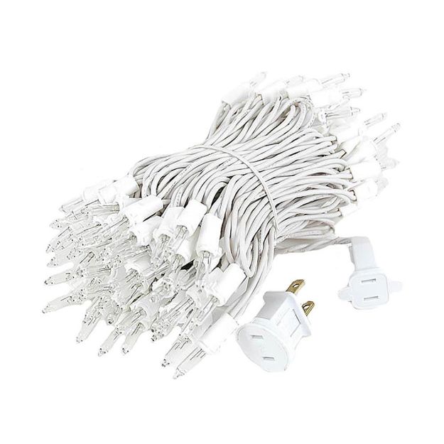 Christmas Mini Light Sets 100 Light White Wire 4" SpacingNovelty Lights | LED Christmas Lights ...