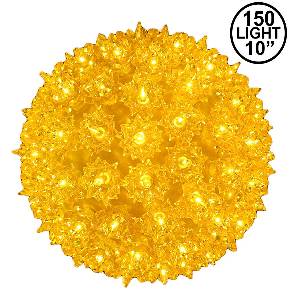 Yellow 10" Starlight Sphere 150 Light Christmas BallNovelty Lights ...