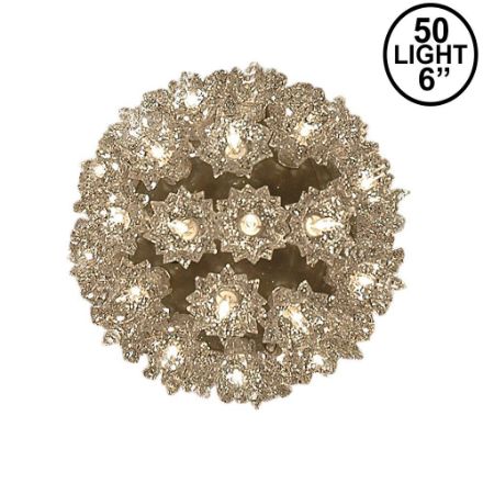 6" Mini Starlight Sphere 50 Light Christmas Lighted BallNovelty Lights ...