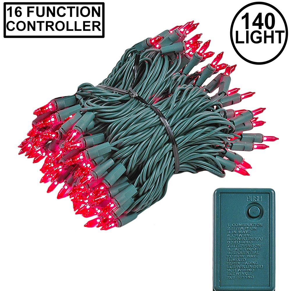 140 Light Chasing Pink Multi Function Mini Lights - Novelty Lights ...