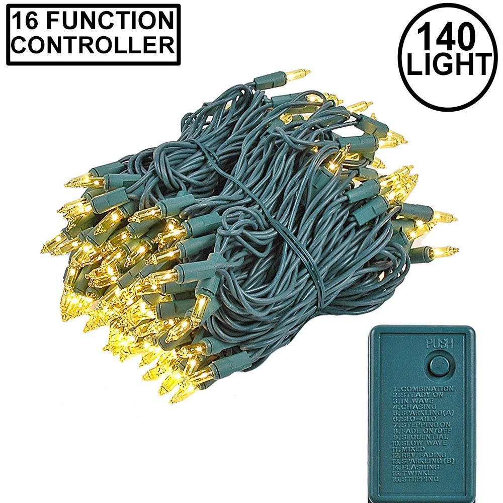 140 Light Chasing Yellow Multi Function Mini Lights - Novelty Lights ...