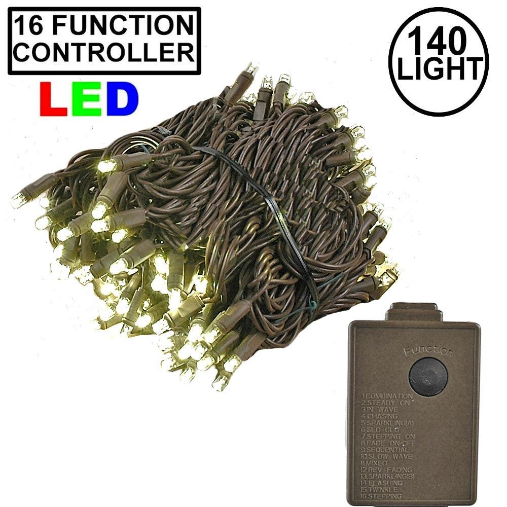 140 Chasing Warn White LED 5mm Multi Function Mini Lights - Novelty ...
