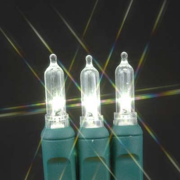 50 Light Traditional Candle Tip LED Christmas Lights Ultra Warm White ...