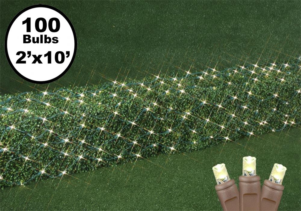 Warm White LED Net Lights 2' X 10' - Novelty Lights IncNovelty Lights ...