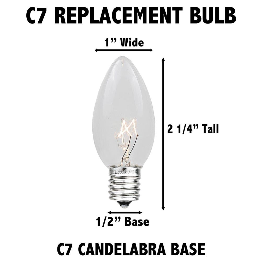 Green LED C7 Ceramic Christmas Bulbs - Novelty Lights Novelty Lights ...