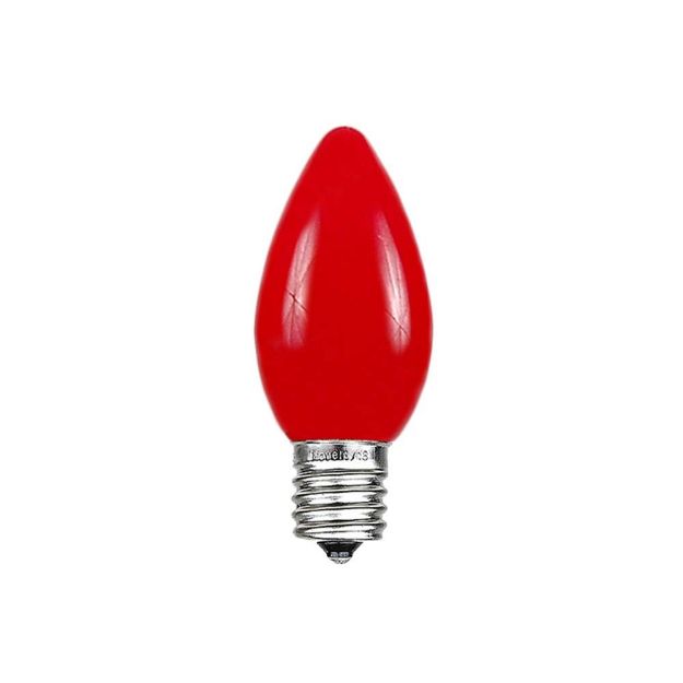 Red LED C7 Ceramic Christmas Bulbs - Novelty Lights Novelty Lights ...