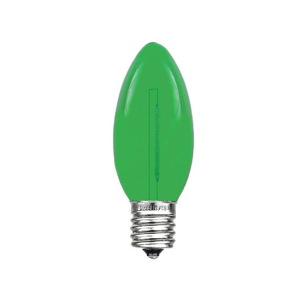 LED Plastic Filament Green C9 Replacement Christmas Lights 25 ...