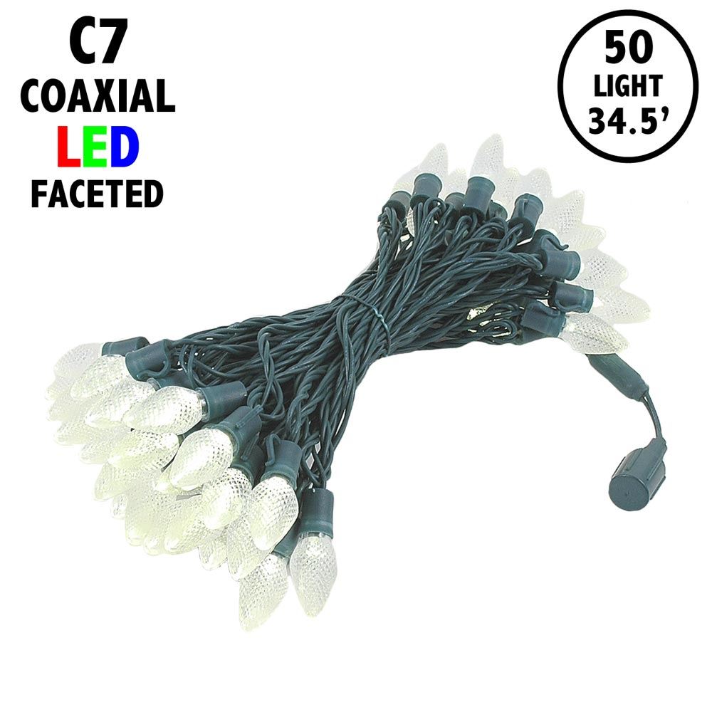 C7 Coaxial Warm White LED Christmas Lights - Novelty LightsNovelty ...