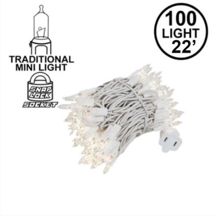 White Wire Commercial Grade Mini Christmas Light SetsNovelty Lights ...