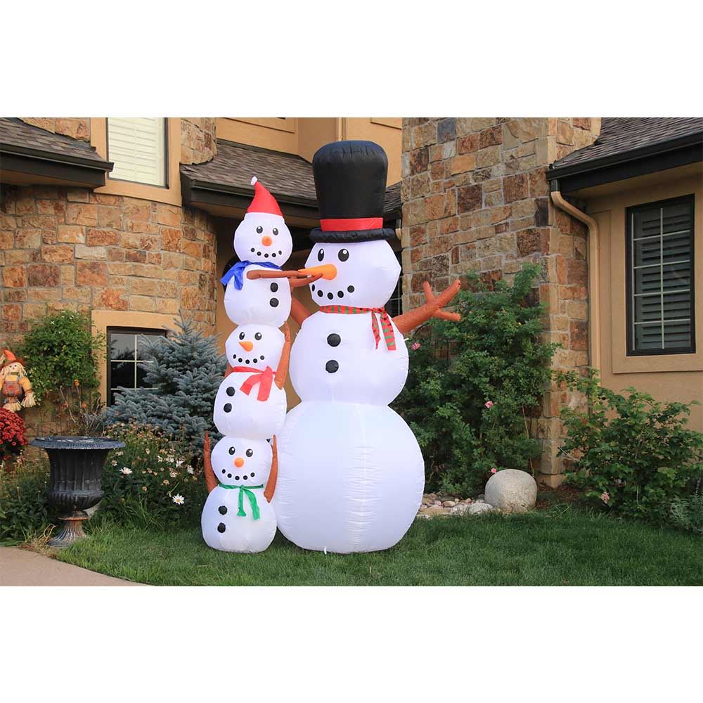 10' Inflatable Snowman SceneNovelty Lights | LED Christmas Lights ...