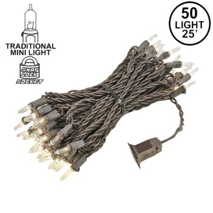 Mini Christmas lights on Brown Wire- Novelty Lights incNovelty Lights ...
