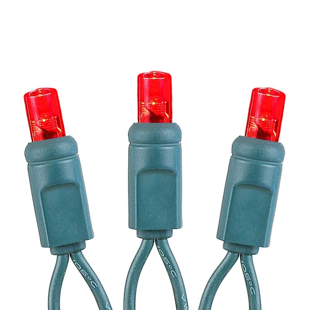 Wide Angle Red 100 Bulb LED Christmas Lights Sets 6" SpacingNovelty ...