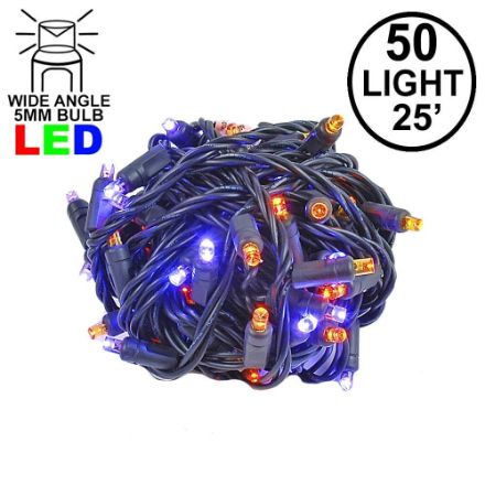 50 Light Concave 5mm Wide Angle LED Mini Christmas Lights - Novelty ...