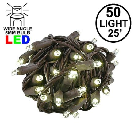 50 Light Concave 5mm Wide Angle LED Mini Christmas Lights - Novelty ...