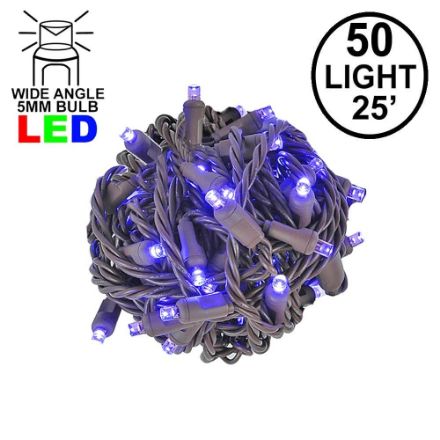 50 Light Concave 5mm Wide Angle LED Mini Christmas Lights - Novelty ...