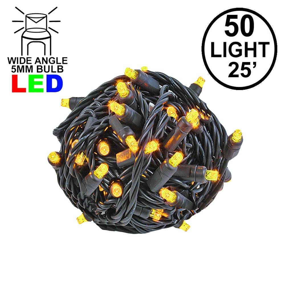 Wide Angle yellow 50 Bulb LED Christmas Lights SetsNovelty Lights | LED ...