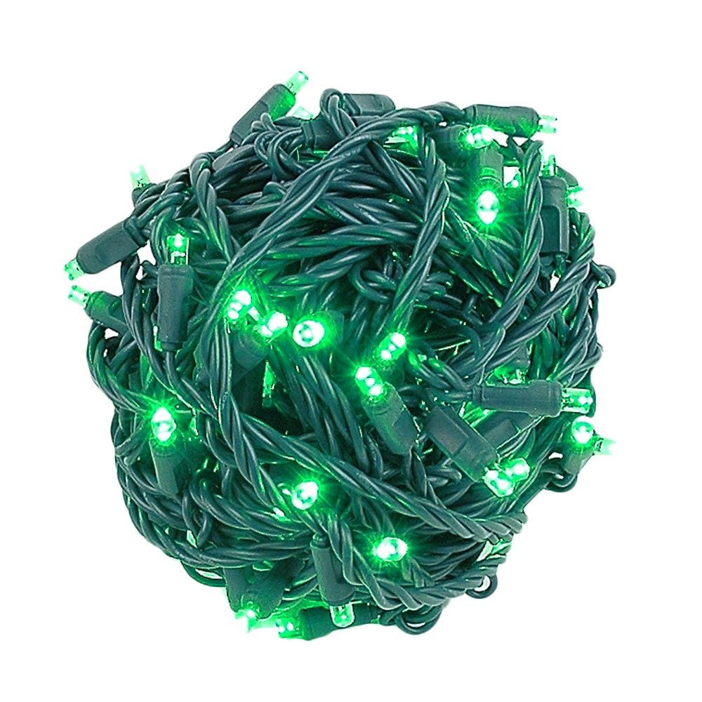 Wide Angle green 100 Bulb LED Christmas Lights Sets 6" SpacingNovelty ...