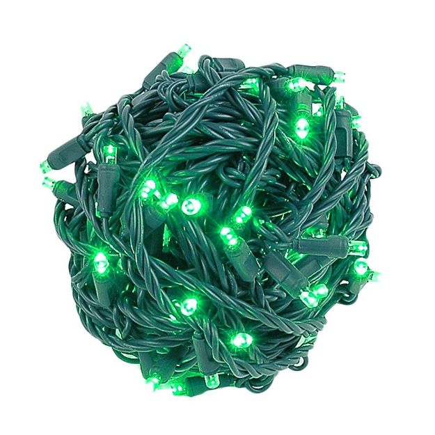 Wide Angle green 100 Bulb LED Christmas Lights Sets 6" SpacingNovelty ...