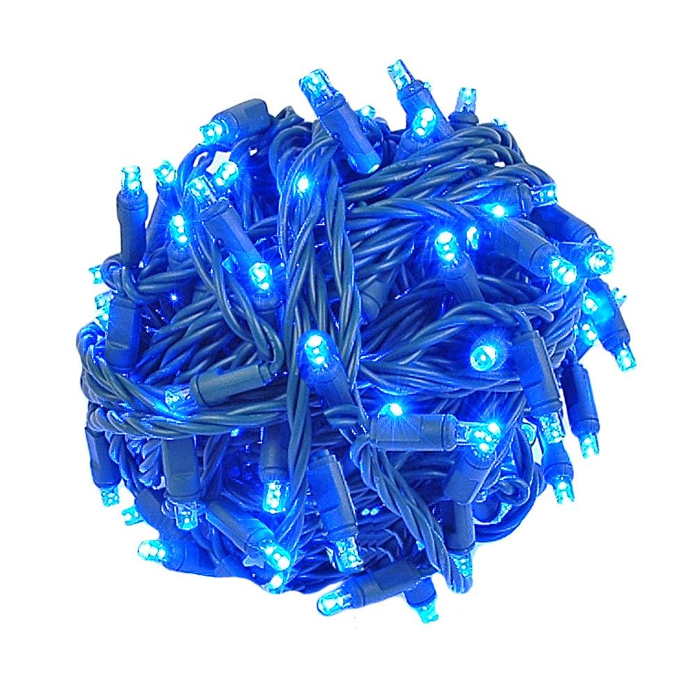 Wide Angle blue 100 Bulb LED Christmas Lights Sets 6" SpacingNovelty ...