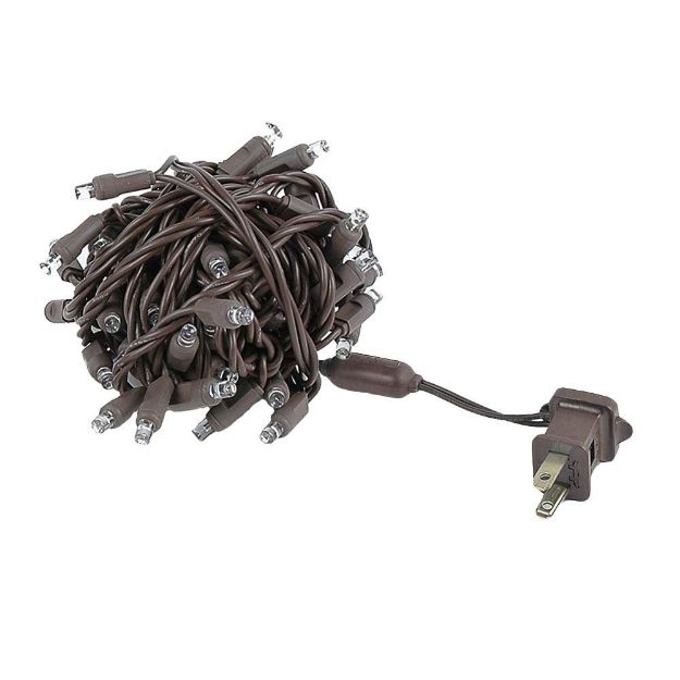 Brown Wire Wide Angle Pure White 100 Bulb LED Lights Sets - Novelty ...