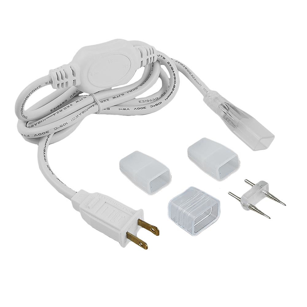 Custom Pure White LED mini Neon Flex Rope Light Kit 120V - Novelty ...