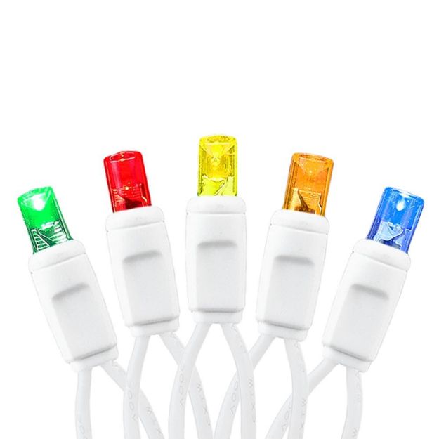 White Wire Wide Angle Multi 50 Bulb LED Christmas Lights SetsNovelty ...