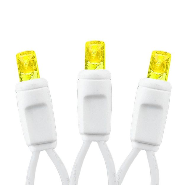 White Wire Wide Angle Yellow (Gold)50 Bulb LED Christmas Lights Sets 11 ...