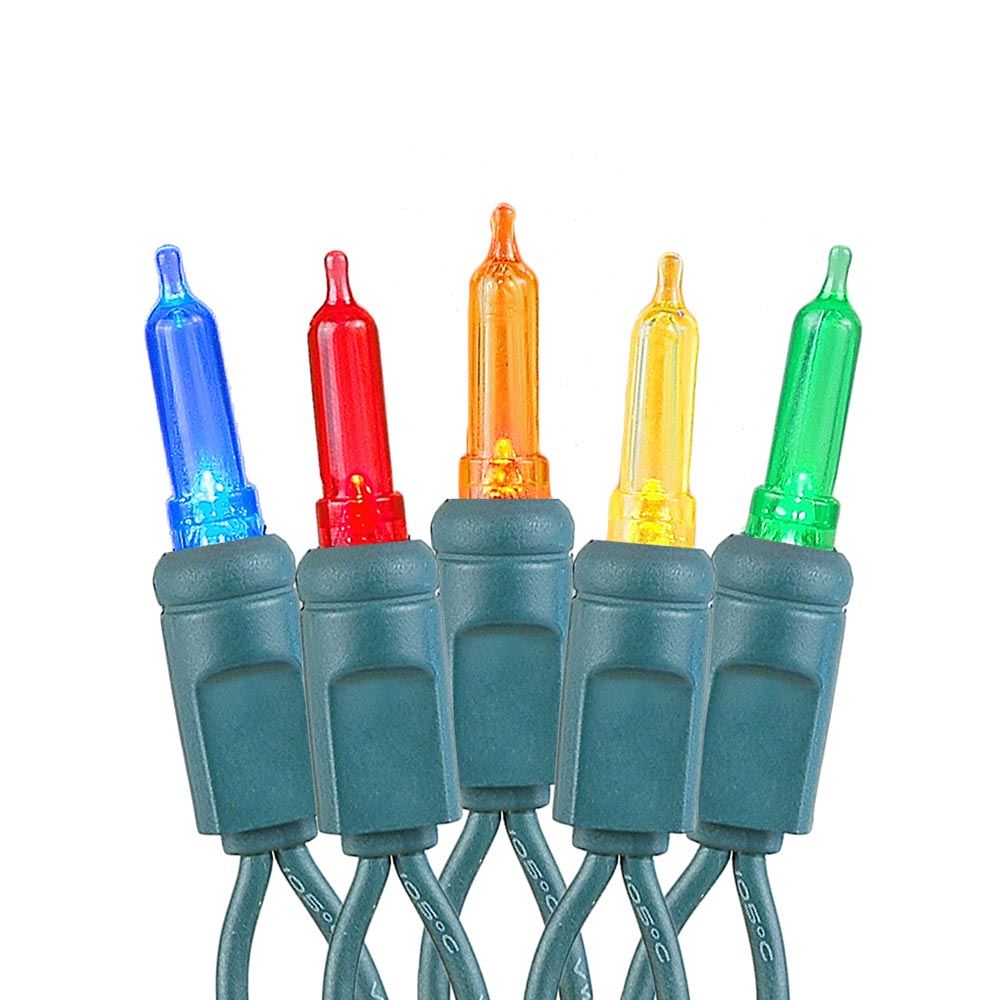 70 Light Traditional Candle Tip LED Christmas Lights Multi - Novelty ...