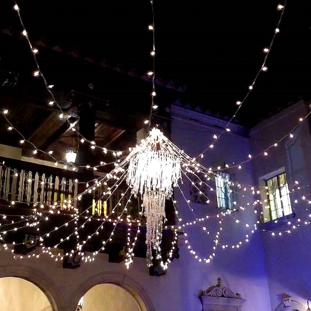 70 Light Traditional Candle Tip LED Christmas Lights Warm White ...