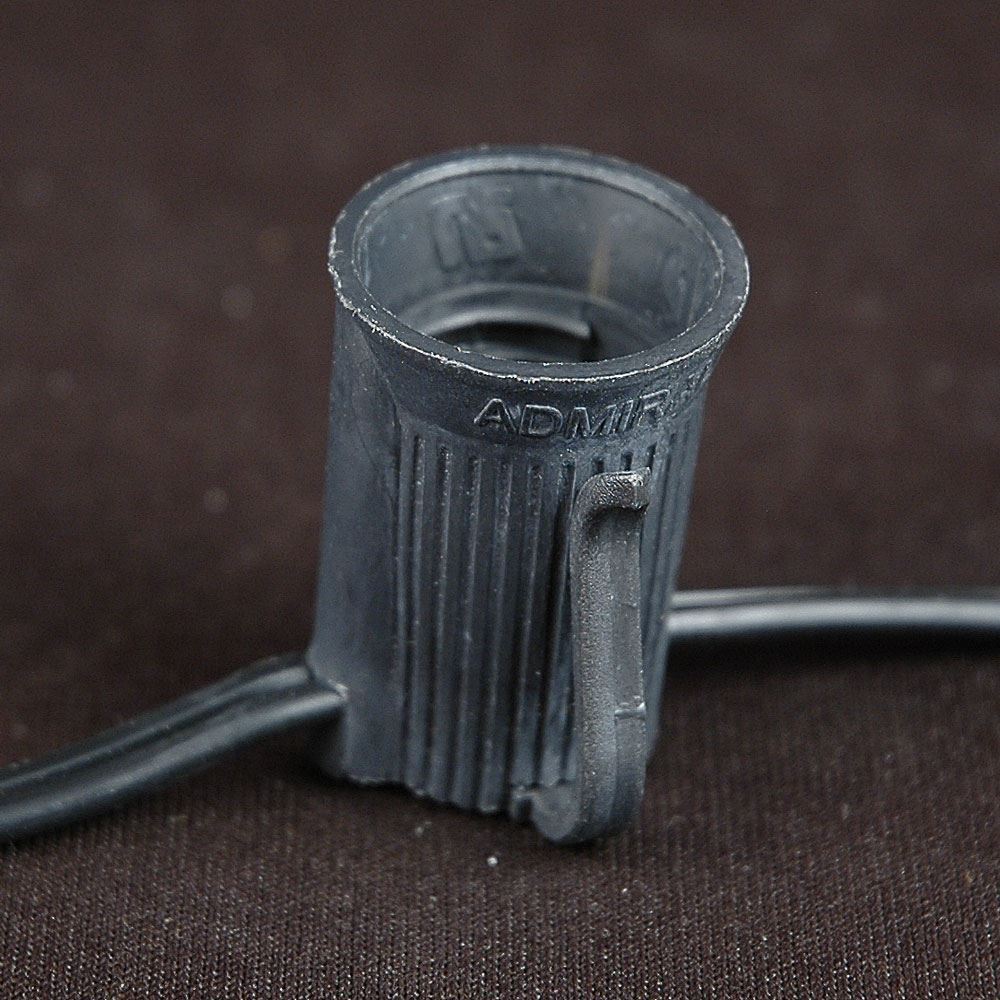 Ceramic Purple C9 Outdoor String Light Set on Black Wire - Novelty ...