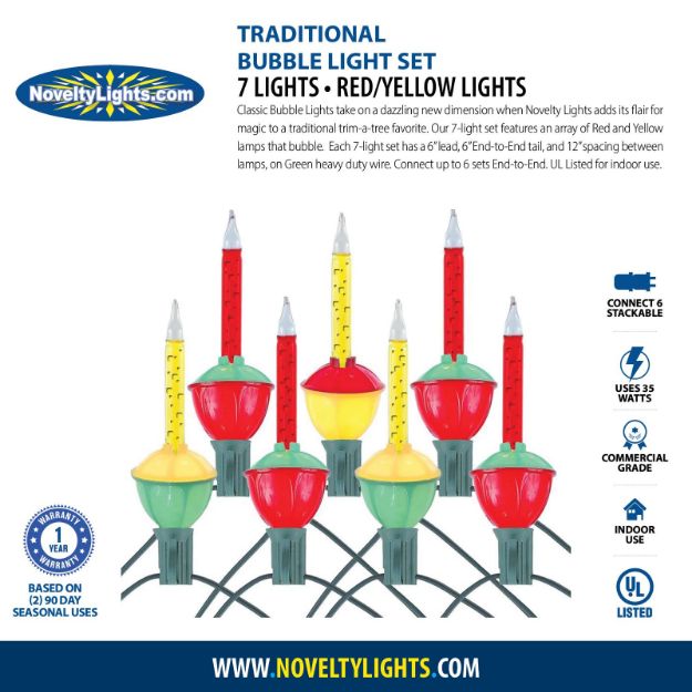 7 Light Traditional Bubble Light Set - Novelty Lights IncNovelty Lights ...