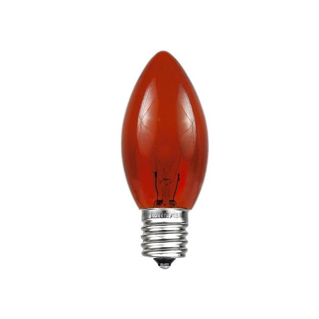 Amber/Orange Transparent C7 Christmas Bulbs 25 Pack - Novelty Lights ...