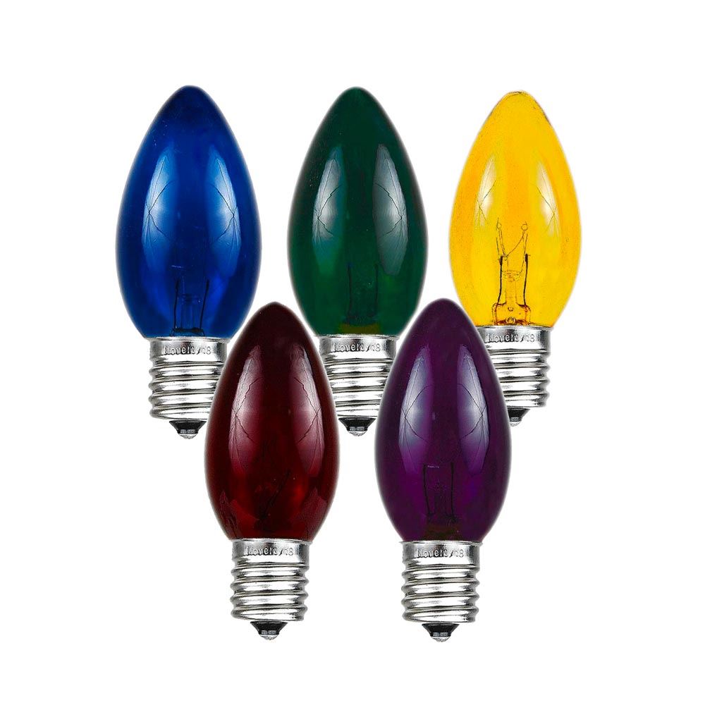 Assorted C7 Christmas Bulbs 25 Pack - Novelty Lights, IncNovelty Lights ...