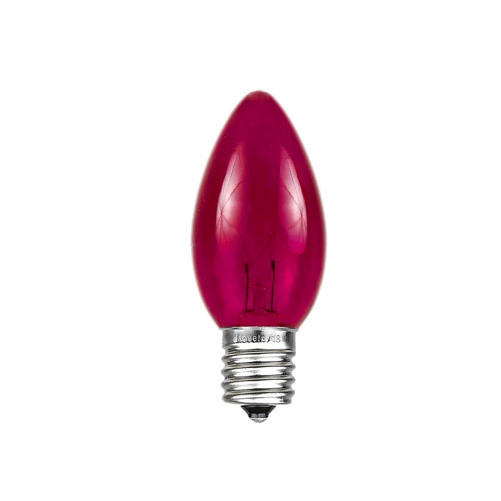 Pink Transparent C7 Christmas Bulbs 25 Pack - Novelty Lights ...