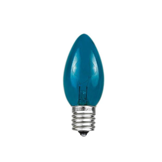 Teal Transparent C7 Christmas Bulbs 25 Pack - Novelty Lights ...