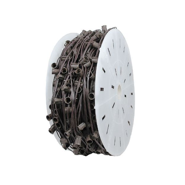 C7 1000 Foot Brown Wire Bulk Spool with 12" Spacing - Novelty ...