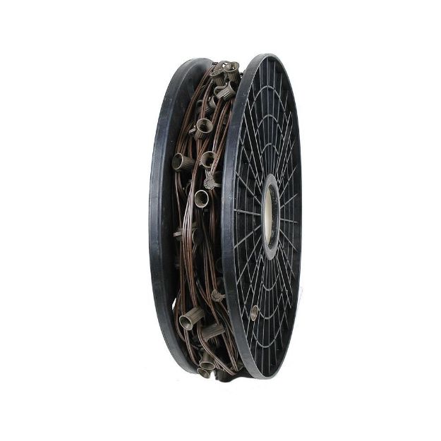 C9 250 Foot Brown wire Bulk Spool with 6" Spacing - Novelty Lights ...