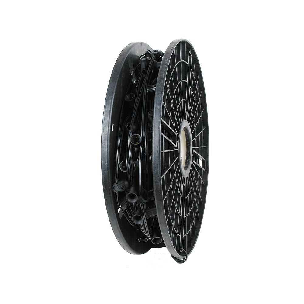 C9 250 Foot Black wire Bulk Spool with 12" Spacing - Novelty Lights ...