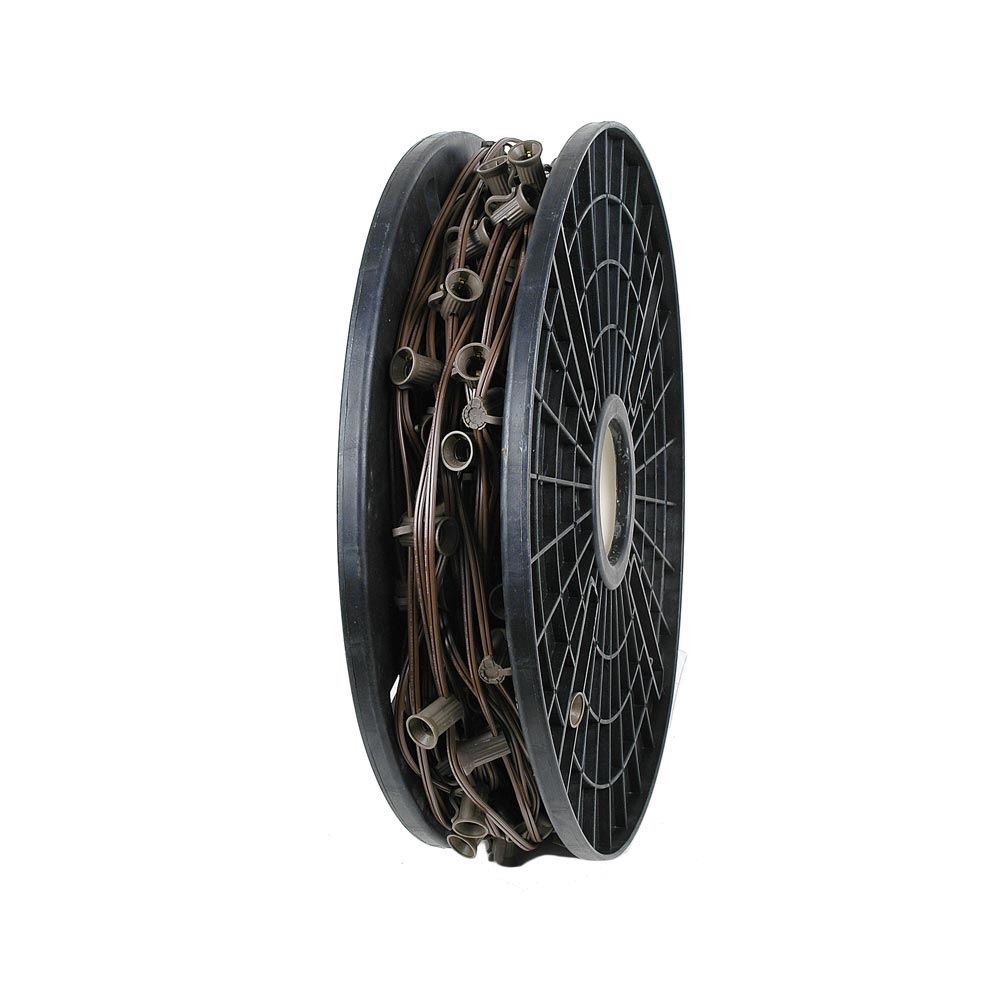 C9 250 Foot Brown wire Bulk Spool with 12" Spacing - Novelty Lights ...